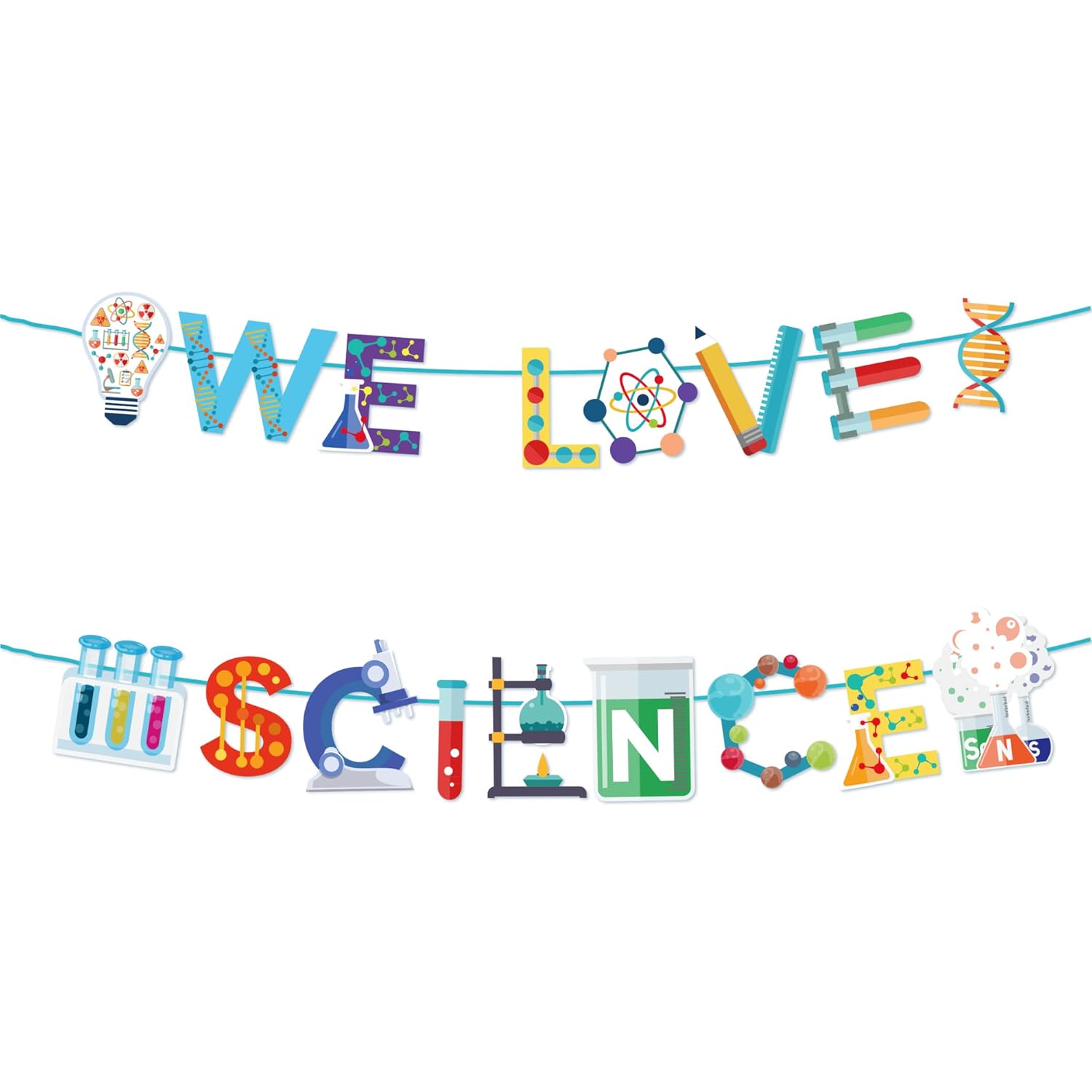 We Love Science Banner Science Party Decorations Science Theme Birthday ...