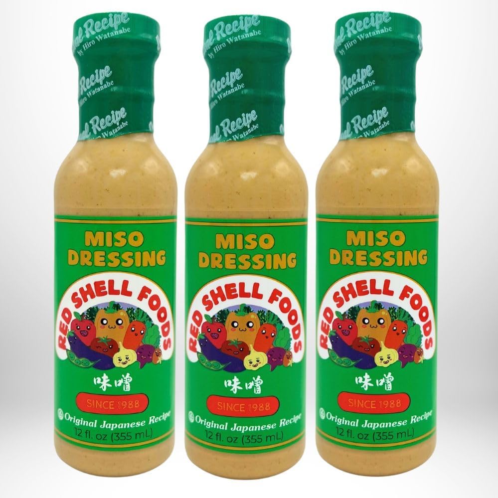 Amazon.com : Red Shell Miso Dressing 12 Fl. oz. (Pack of 3) : Italian ...