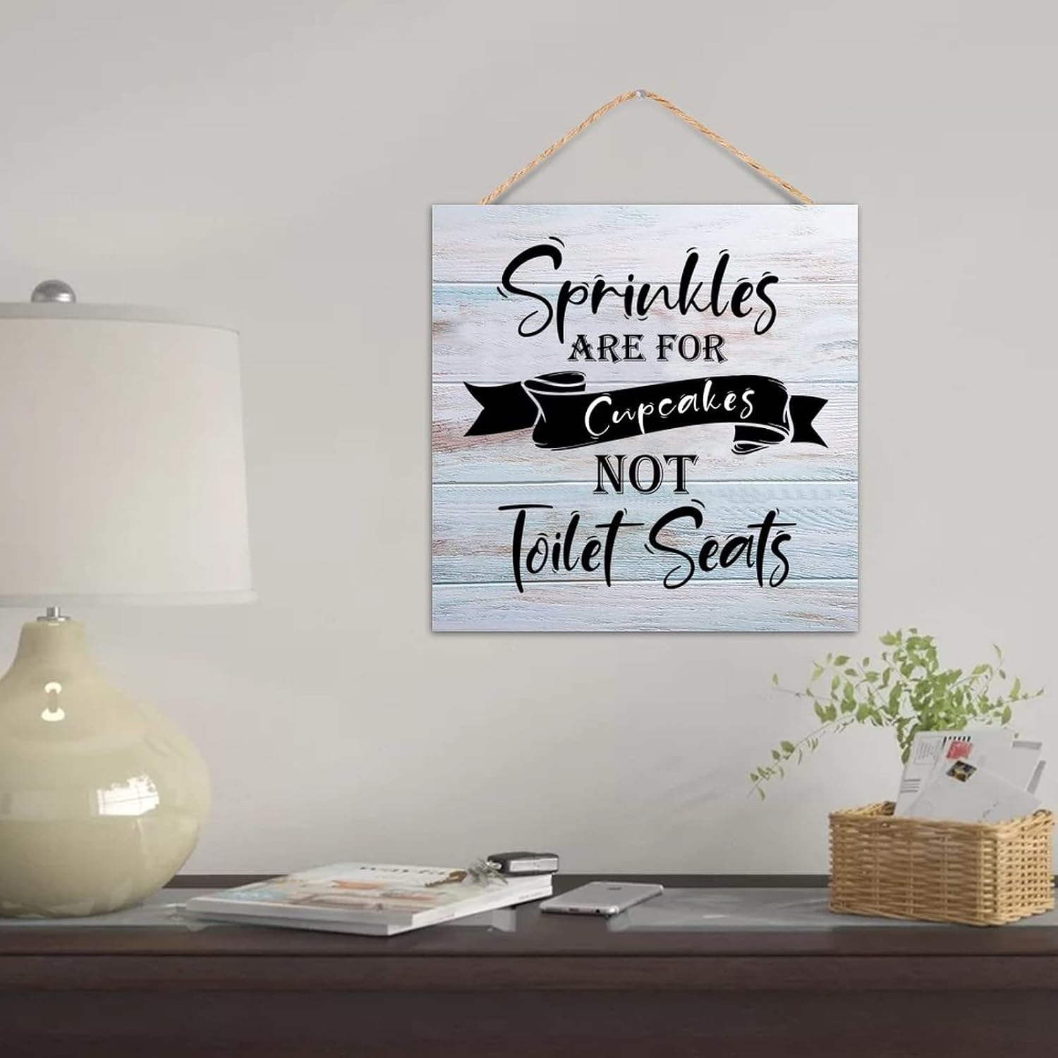 Amazon.com : Wood Pallet Sprinkles Are for Cupcakes Not Toilet Seats ...