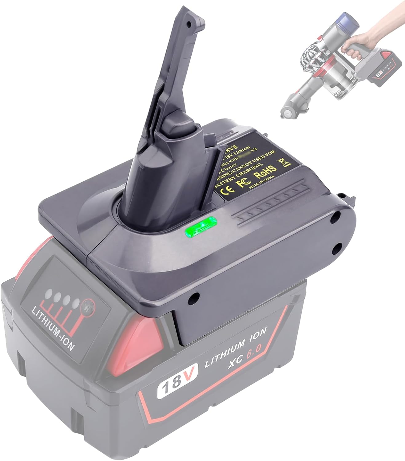 Amazon.com: Biswaye V8 Battery Adapter Compatible with M18 Battery ...