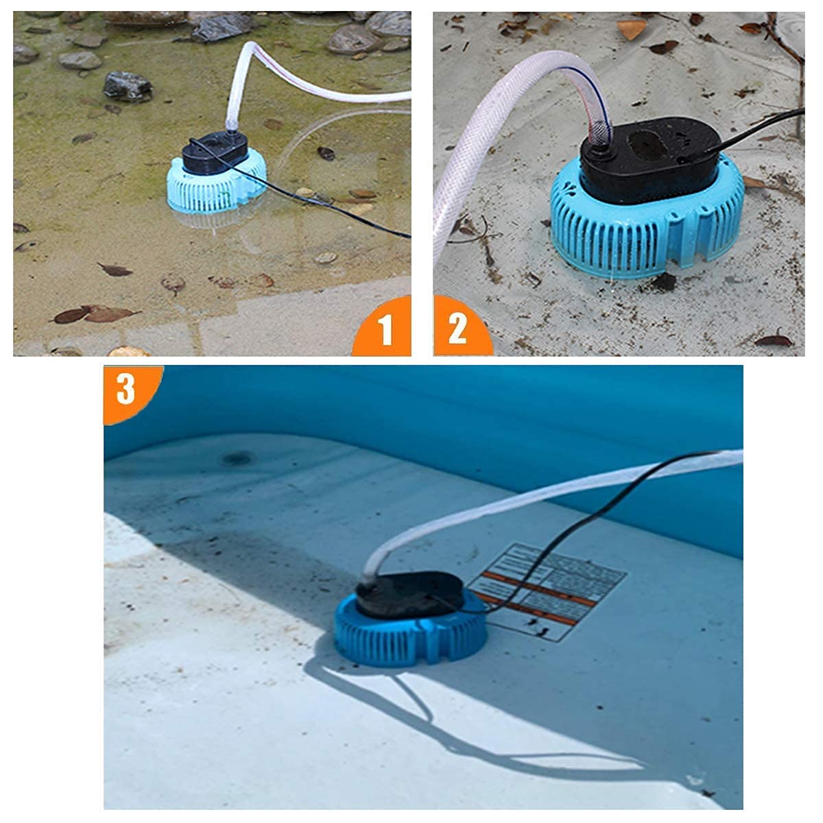 Pool Cover Pump Above Ground - Submersible Sump Pump, Swimming Water ...