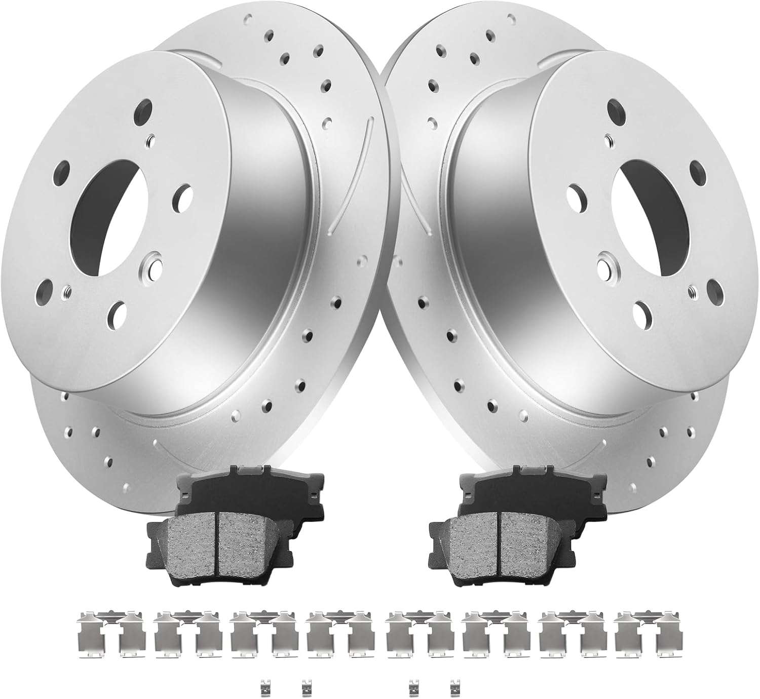 Amazon.com: MOTOREVO Rear Brake Discs Rotors Kits Compatible With Camry ...