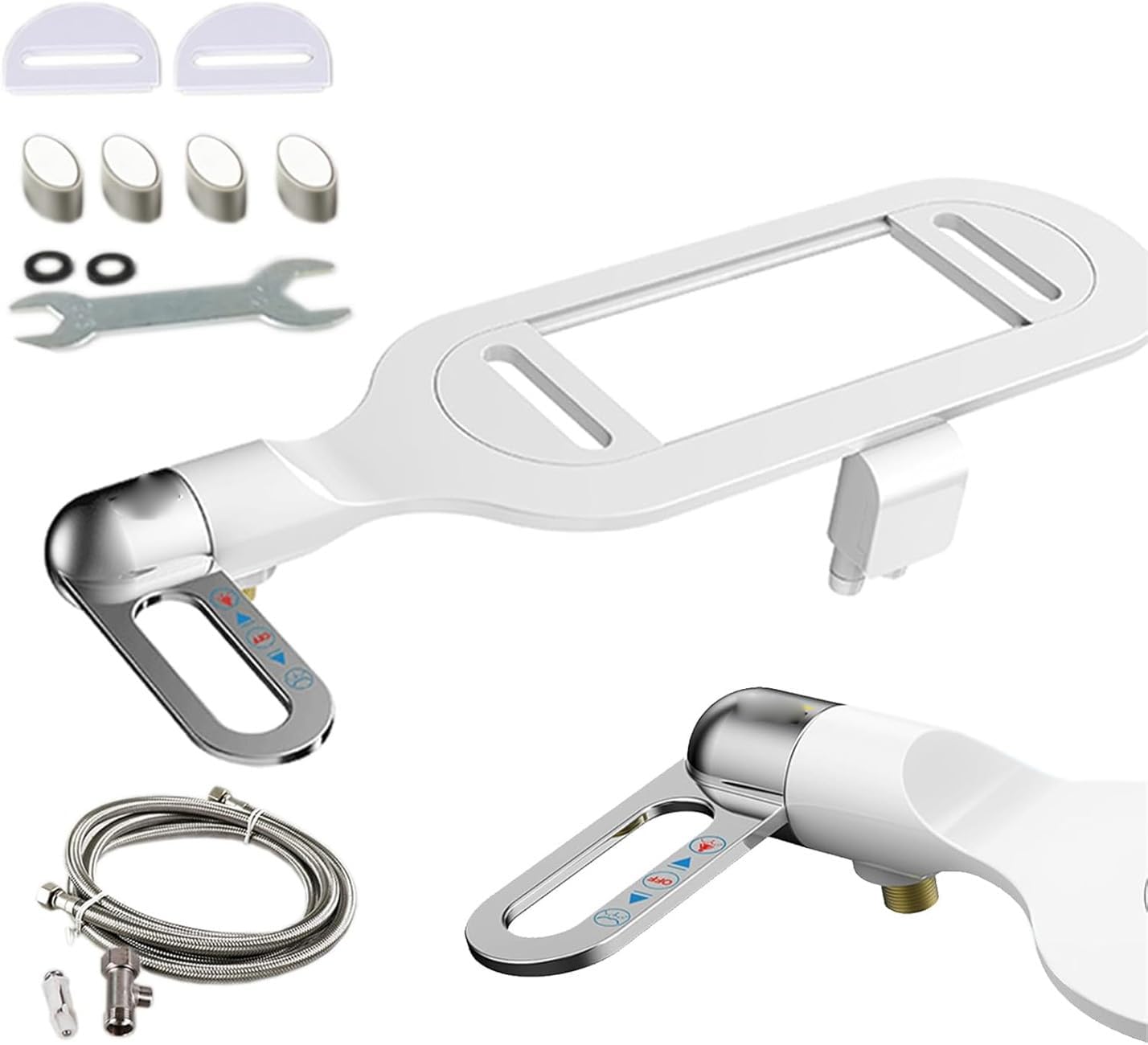 Phito Toilet Seat Dual Nozzle Adjustable Bidet Toilet Seat, Fresh Water ...