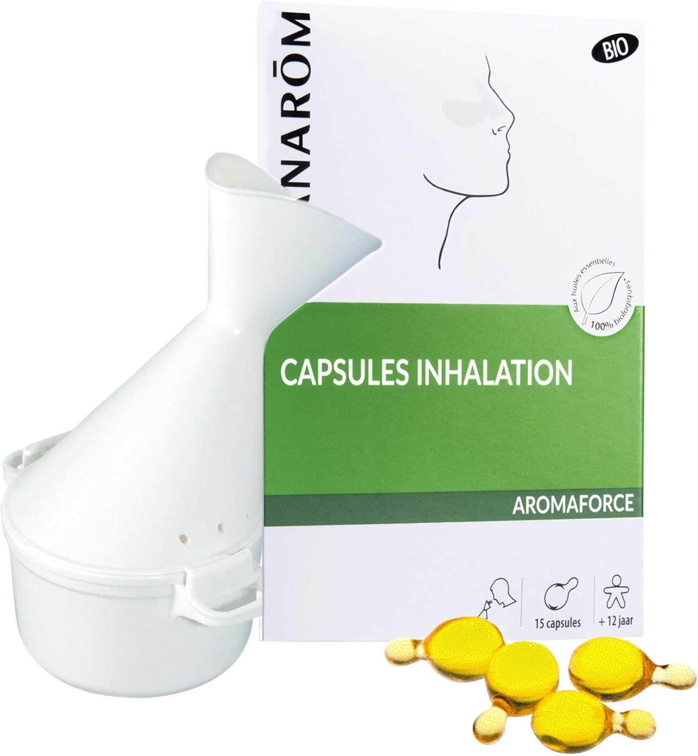 Pranarôm | Aromaforce | CAPSULES INHALATION BIO + INHALATEUR | Huiles ...