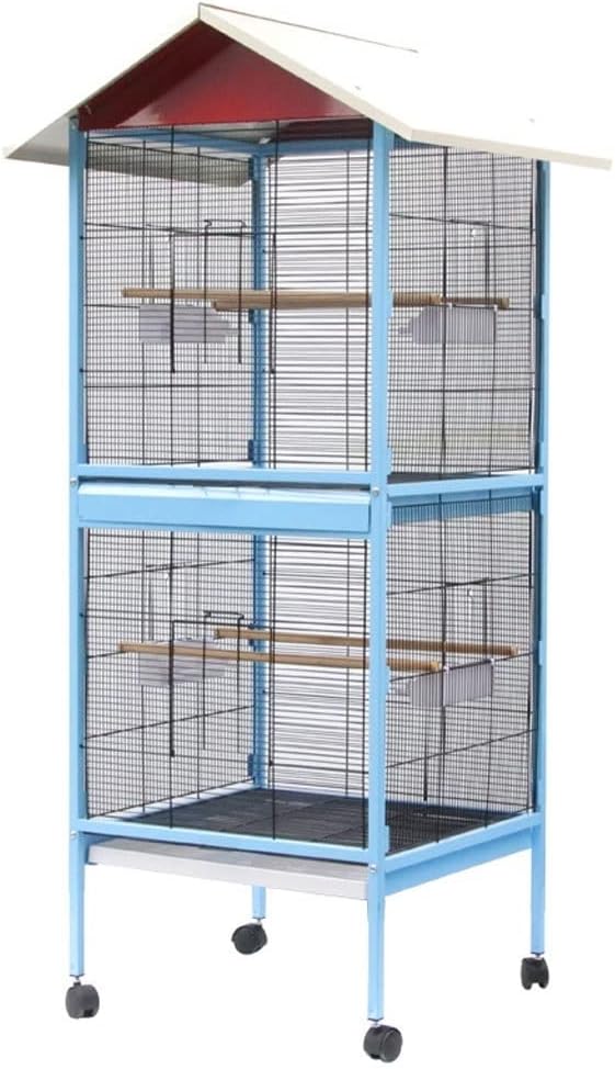Cages à Oiseaux Cage à Perroquet Grande Cage à Oiseaux de Luxe en Fer ...
