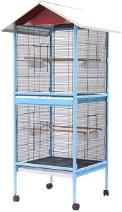 Amazon.com: Moisture Bird Cages Parrot Cage Large Luxury Wrought Iron ...