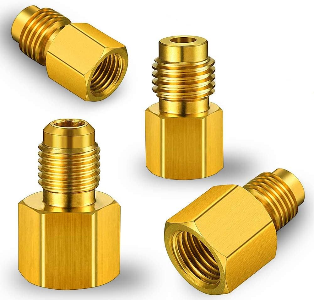 Amazon.com: 2 Pieces 6015 R134A Brass Refrigerant Tank Adapter to R12 ...