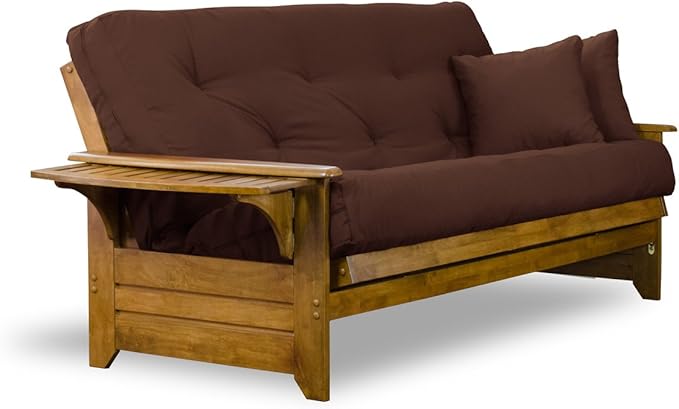 Amazon.com: Nirvana Futons Brentwood Tray Arm Futon Sofabed Set - Full ...