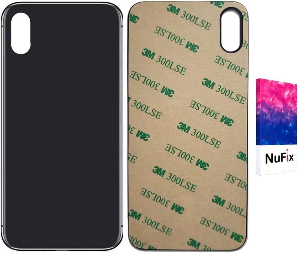 NuFix Back Glass Replacement for iPhone Xs Rear Battery Door Panel with ...