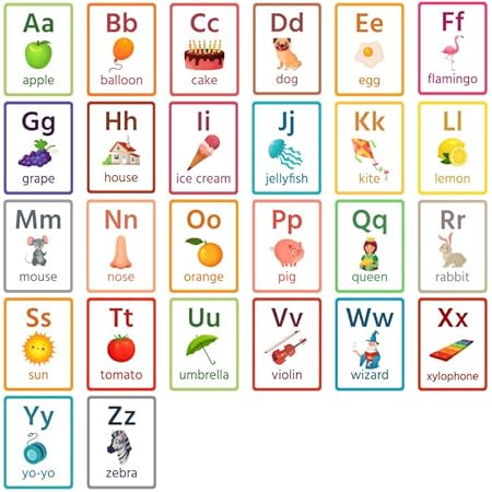 Amazon.com: DEKOSH Alphabet Wall Decals - Colorful ABC Wall Stickers ...