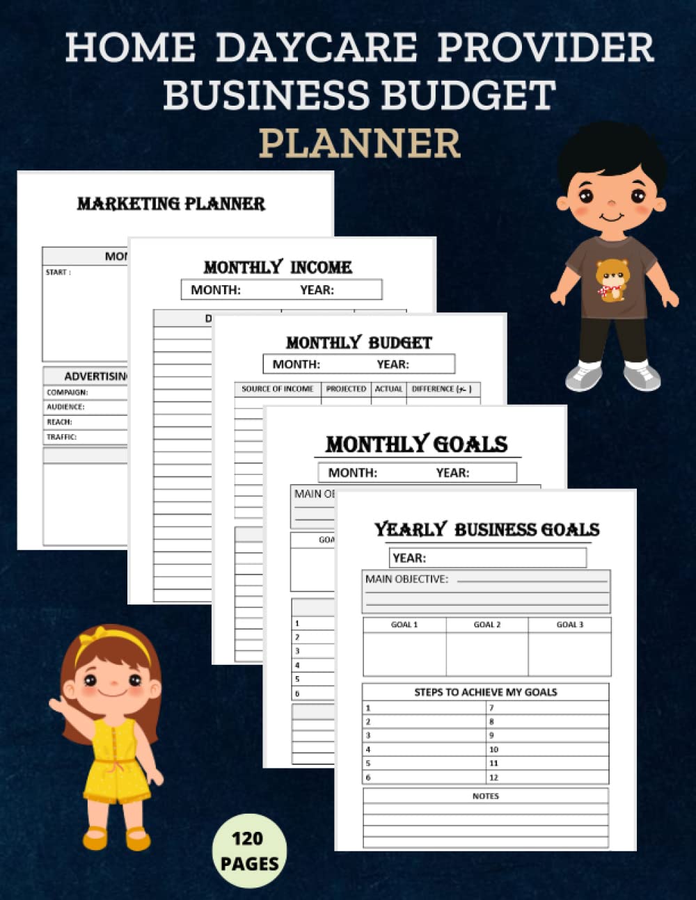 Home Daycare Provider Business Budget Planner: 8.5" x 11" Professional ...