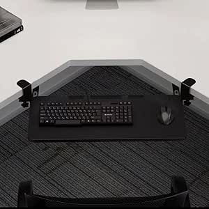 Amazon.com: DIBAKO Keyboard Drawer with C Clamp Rotating Keyboard Tray ...