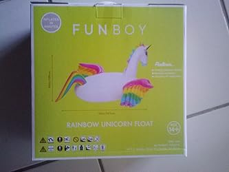 Amazon.com: FUNBOY Giant Inflatable Rainbow Unicorn Pool Float, Luxury ...