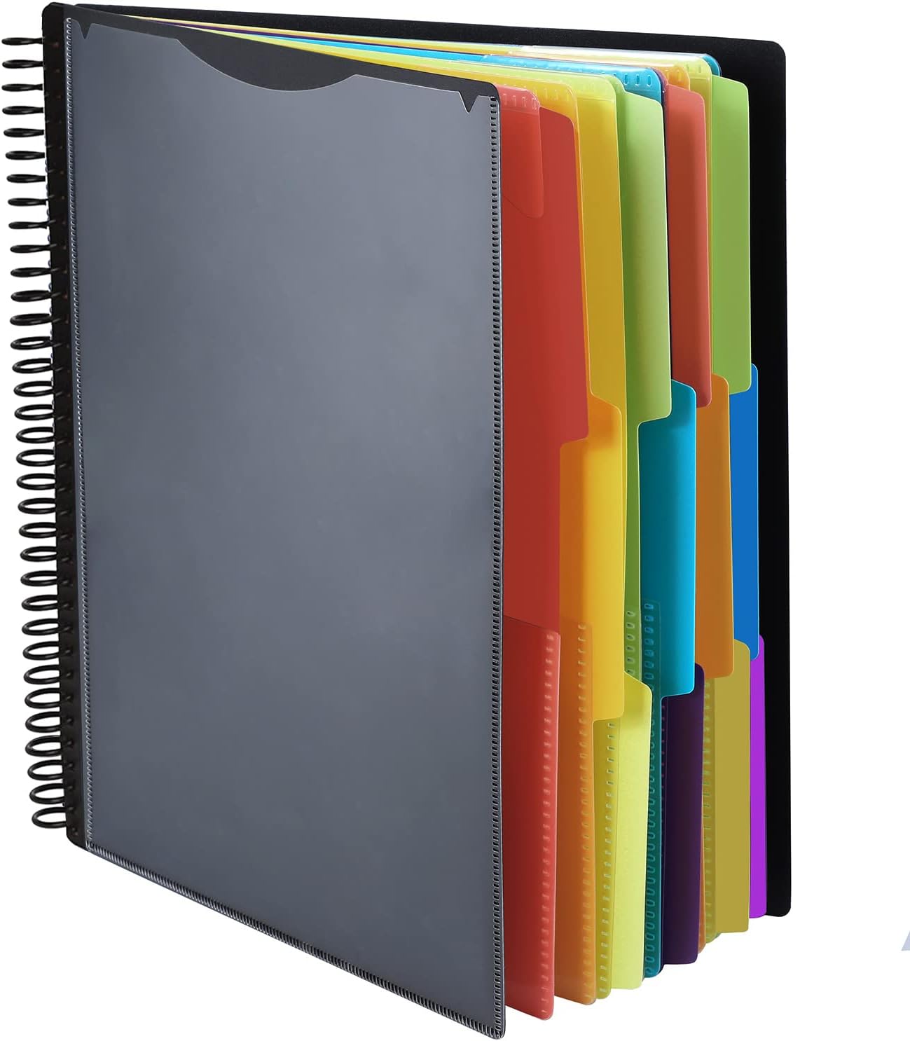 Amazon.com: HABGP 24 Pocket Plastic folders with Pockets, 12 Colors ...
