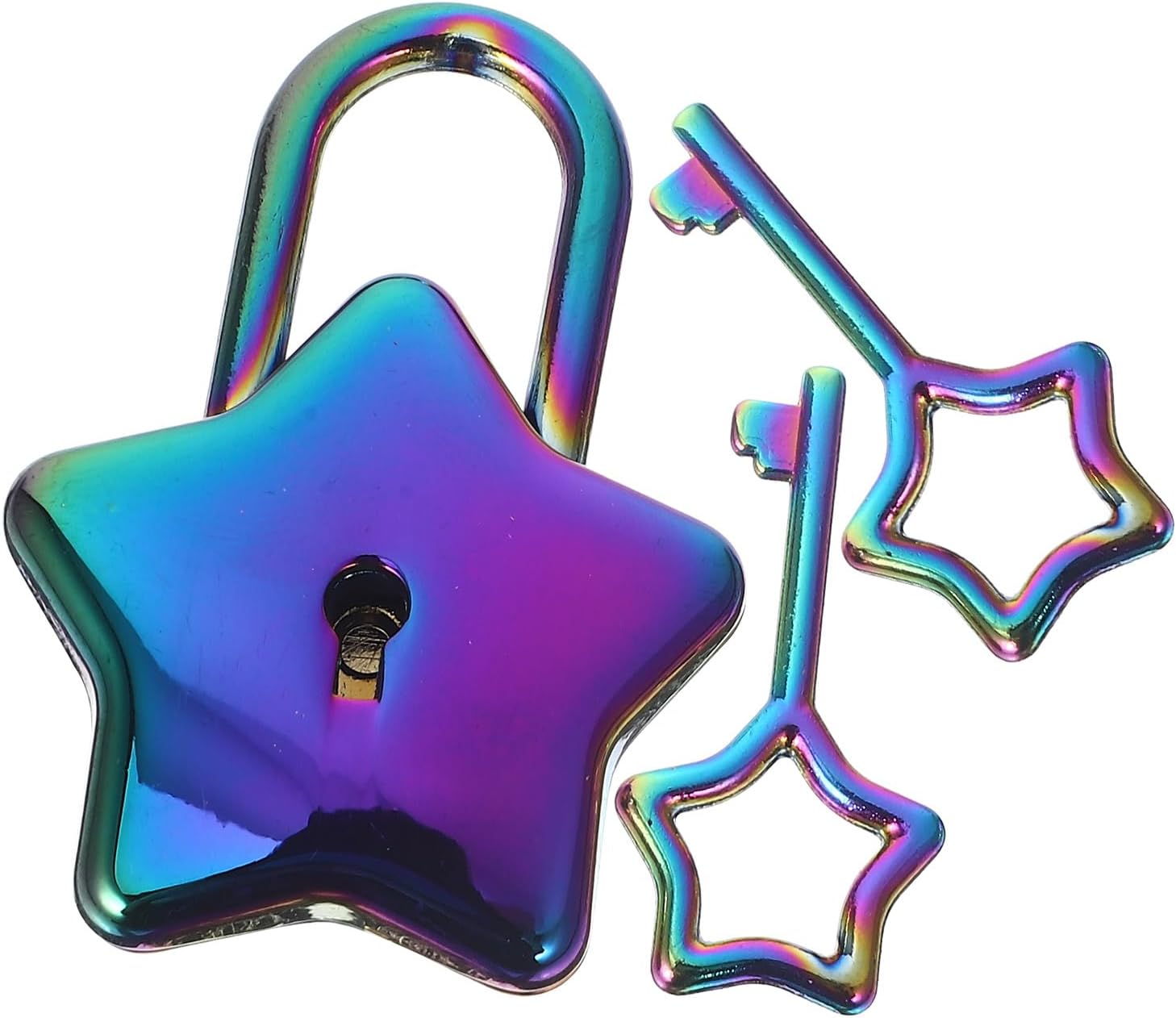 Mini Locks with Keys Cute Star Lock Star Shaped Padlock for Jewelry Box ...