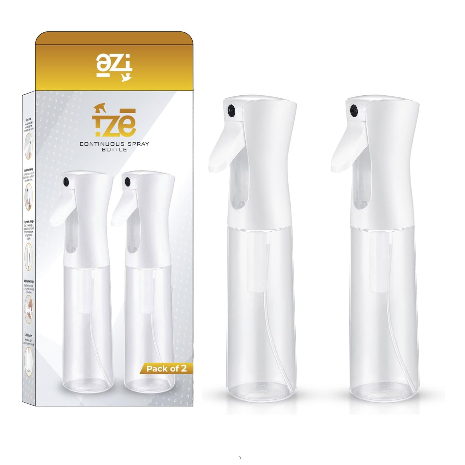 Amazon.com: FZE Continuous Spray Bottles 2 pack 300ml with Ultra Fine ...