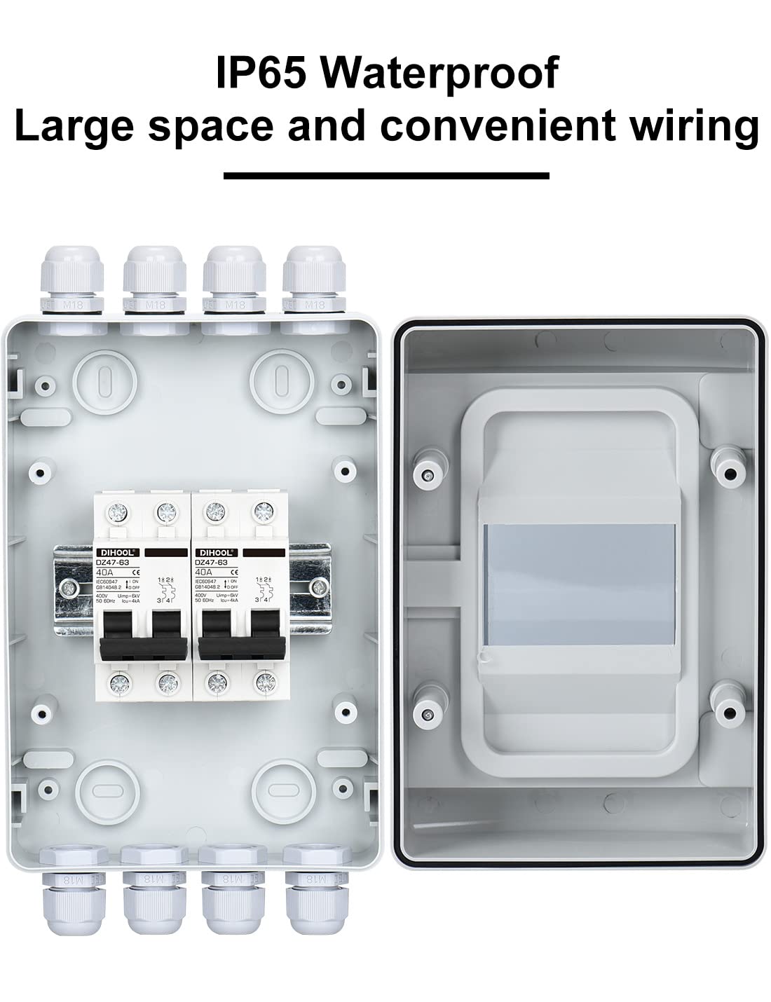 Snapklik.com : DC Circuit Breaker Box Cover, 40 Amp Electrical Power ...