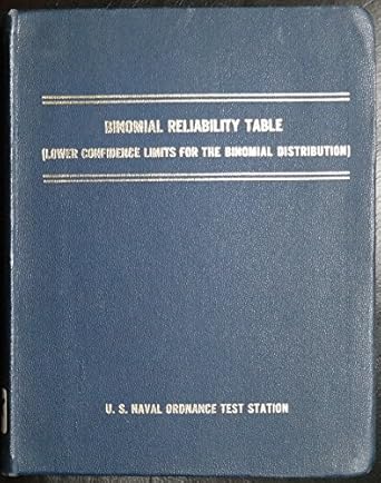 BINOMIAL RELIABILITY TABLE (LOWER CONFIDENCE LIMITS FOR THE BINOMIAL ...