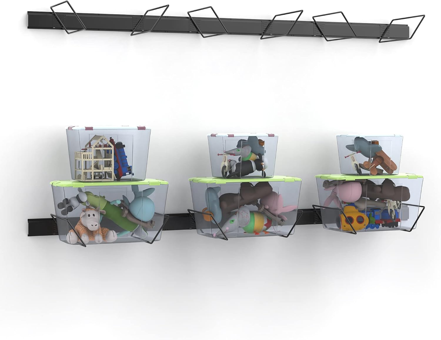 Amazon.com: Ultrawall 96" Wall Mounted Tote Storage Rack, Garage ...