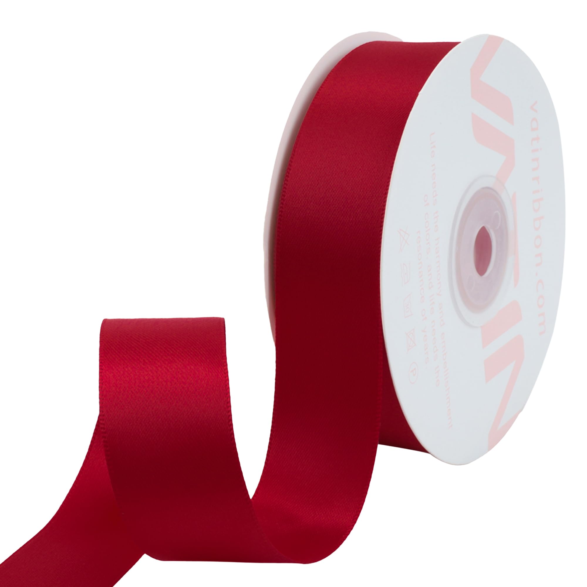 Amazon.com: VATIN Satin Ribbon, 1" Width X Continuous 25 Yards Red ...