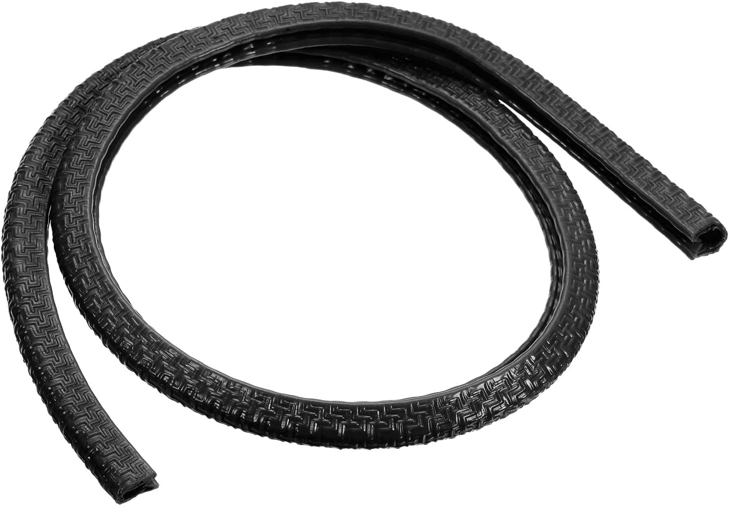 PATIKIL 0.5mx6mmx8mm Rubber Edge Trim, Metal Sharp Deck Edge Protector ...