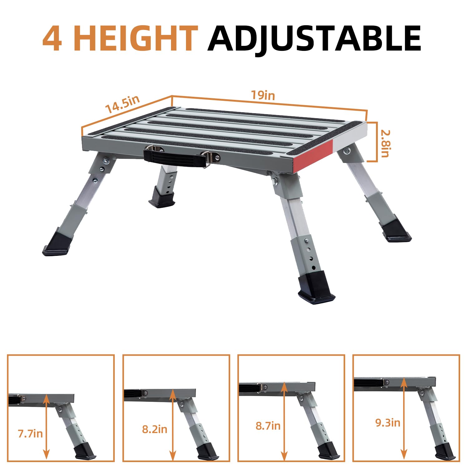 Snapklik.com : Homeon Wheels 19" X 14.5" Large RV Step Stool ...