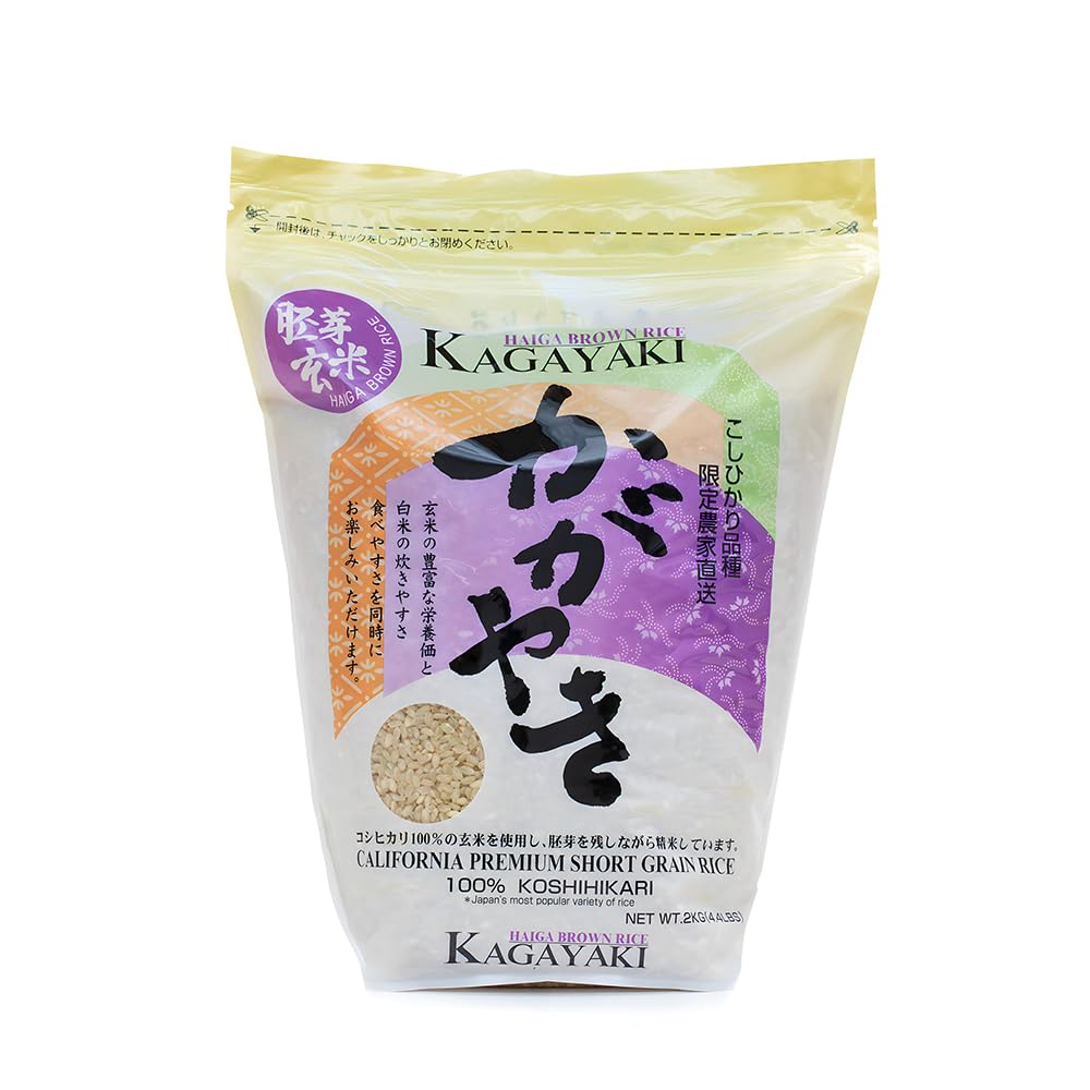 Amazon.com : Kagayaki Haiga Genmai Brown Rice | California Short Grain ...