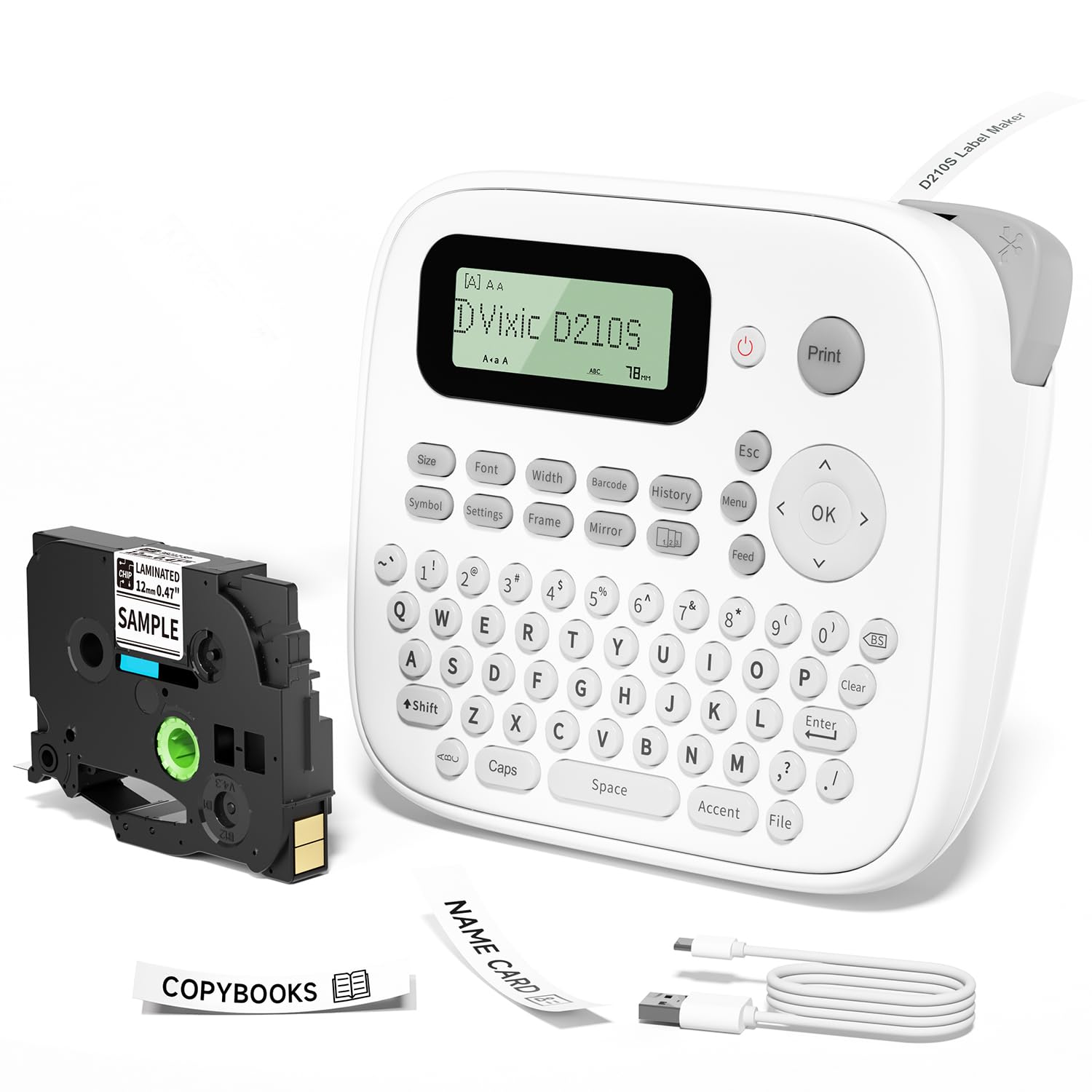 Amazon.com : Vixic Label Maker Machine with-Tape, D210S Label Maker ...