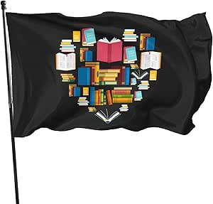 Amazon.com : Book Reading Club Librarian Library Love Heart Garden Flag ...