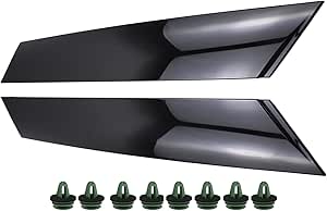 Amazon.com: MOTOKU Pair Glossy Black Front Windshield Post Trim A ...