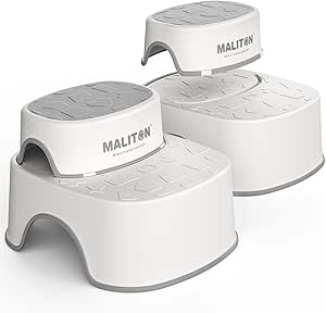 Maliton 2 Step Stool for Toddlers and Kids - Anti-Slip Child Safety ...