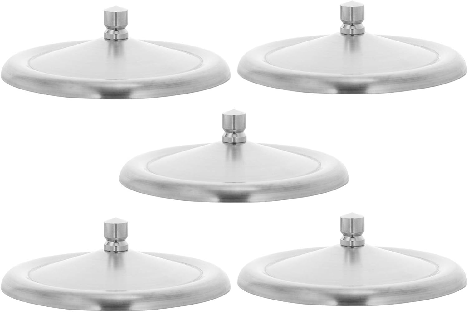 Amazon.com: Luxshiny 5PCS Stainless Steel Cup Cover: Drink Cover Coffee ...