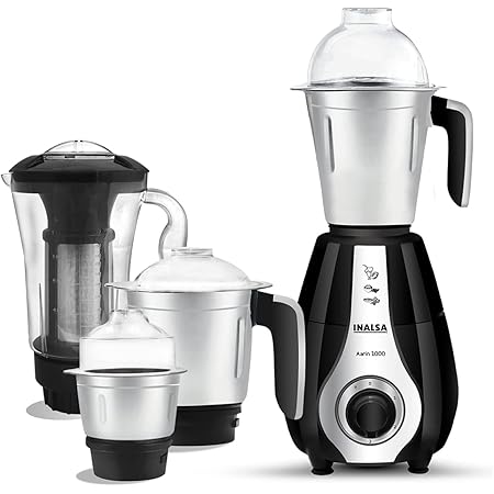 Buy Inalsa Amaze Mixer Grinder Mixer Grinder, 780W, 3 Stainless Steel ...