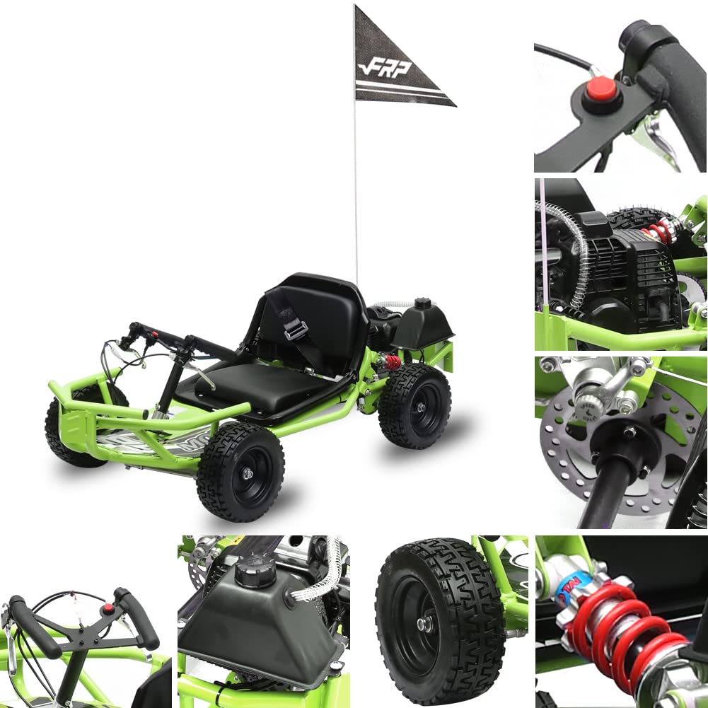 Buy FRP 51CC, 2-Stroke (Air-Cooled) Kids Gas Go Kart, Support Up to 175 ...