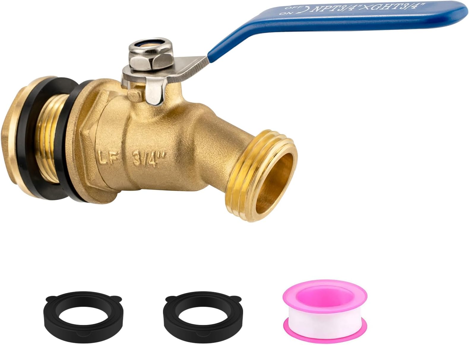 Amazon.com : BILAL Brass Rain Barrel Spigot Kit. 55 Gallon Water Tank ...