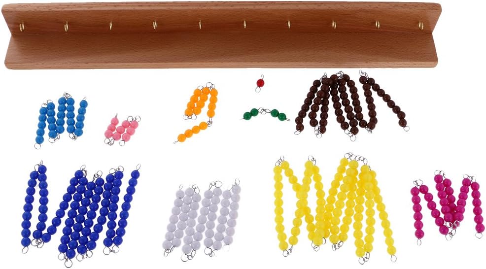Amazon.co.jp: モンテッソーリ 色ビーズ・チェーン・フレーム Montessori Short Bead Chain Frame ...