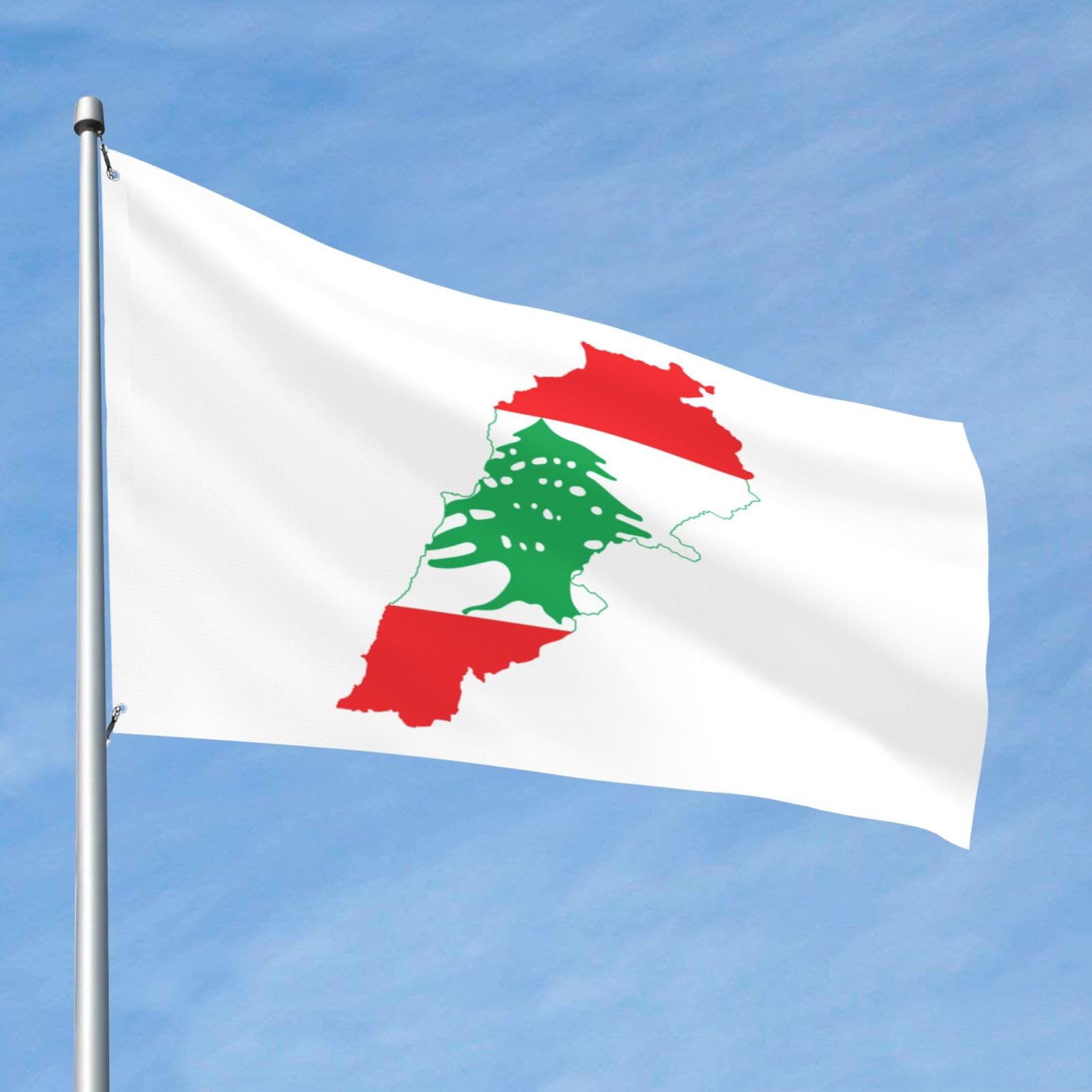 Lebanon Flag Map