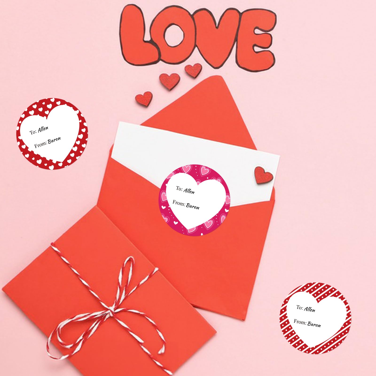 Snapklik.com : Happy Valentines Day Heart Name Gift Tags Stickers ...