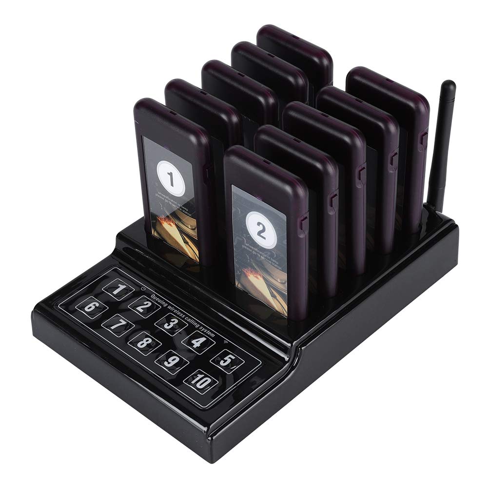 Restaurant Pager, Bewinner Wireless Calling Paging System 10pcs ...