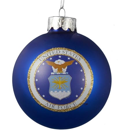 Amazon.com: Kurt Adler Glass U.S. Air Force Ball Ornament, 80mm : Home ...