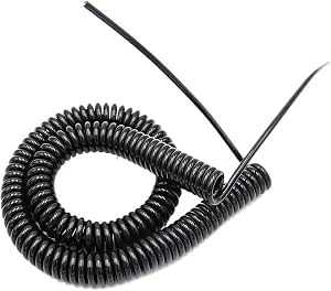 Spiral Electric Cable Black Spring Extend 6-9 Core 1.2-5 Meter Stretch ...