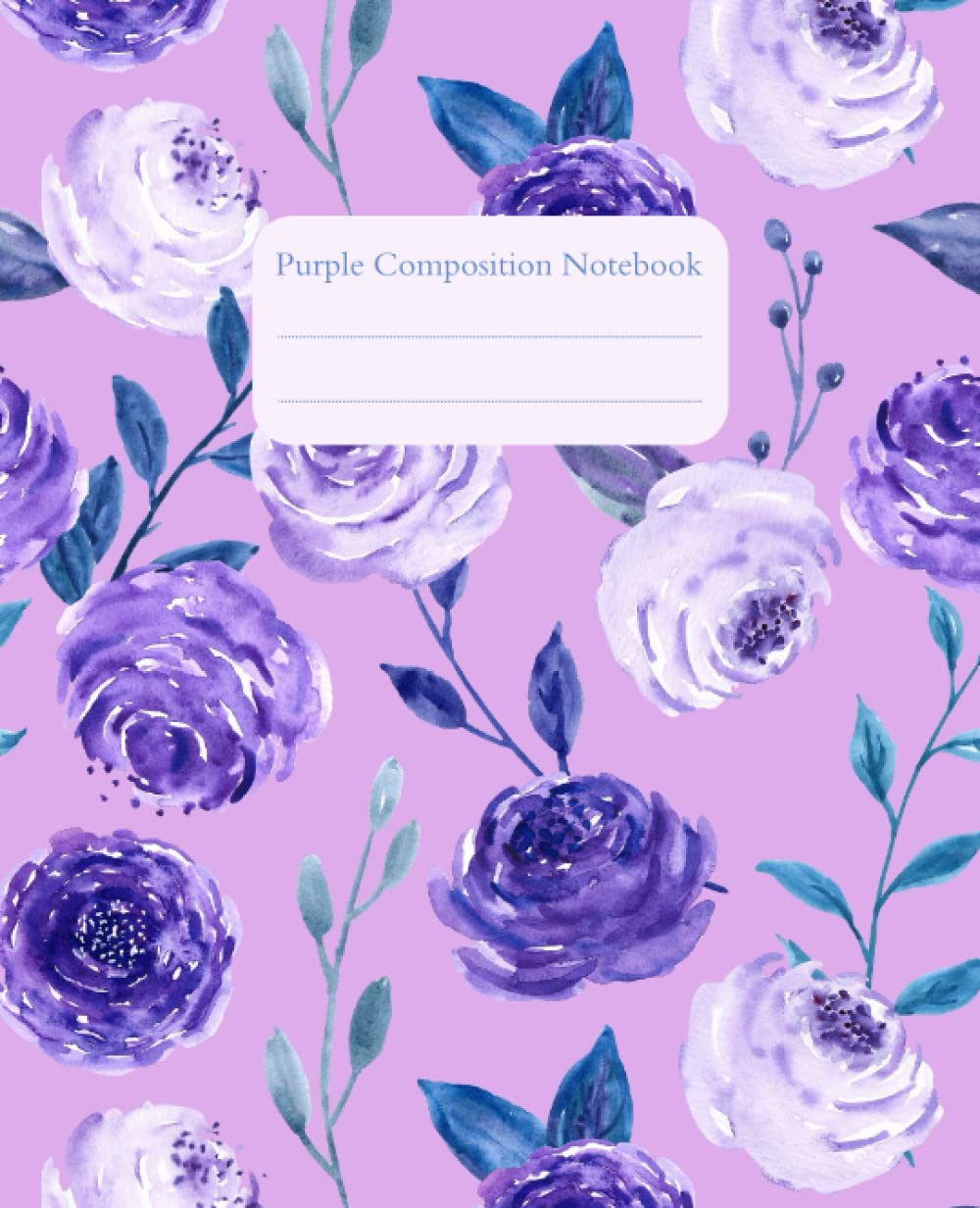 Purple Composition Notebook: Lavender Aesthetic Notebook, Cute Daisy ...