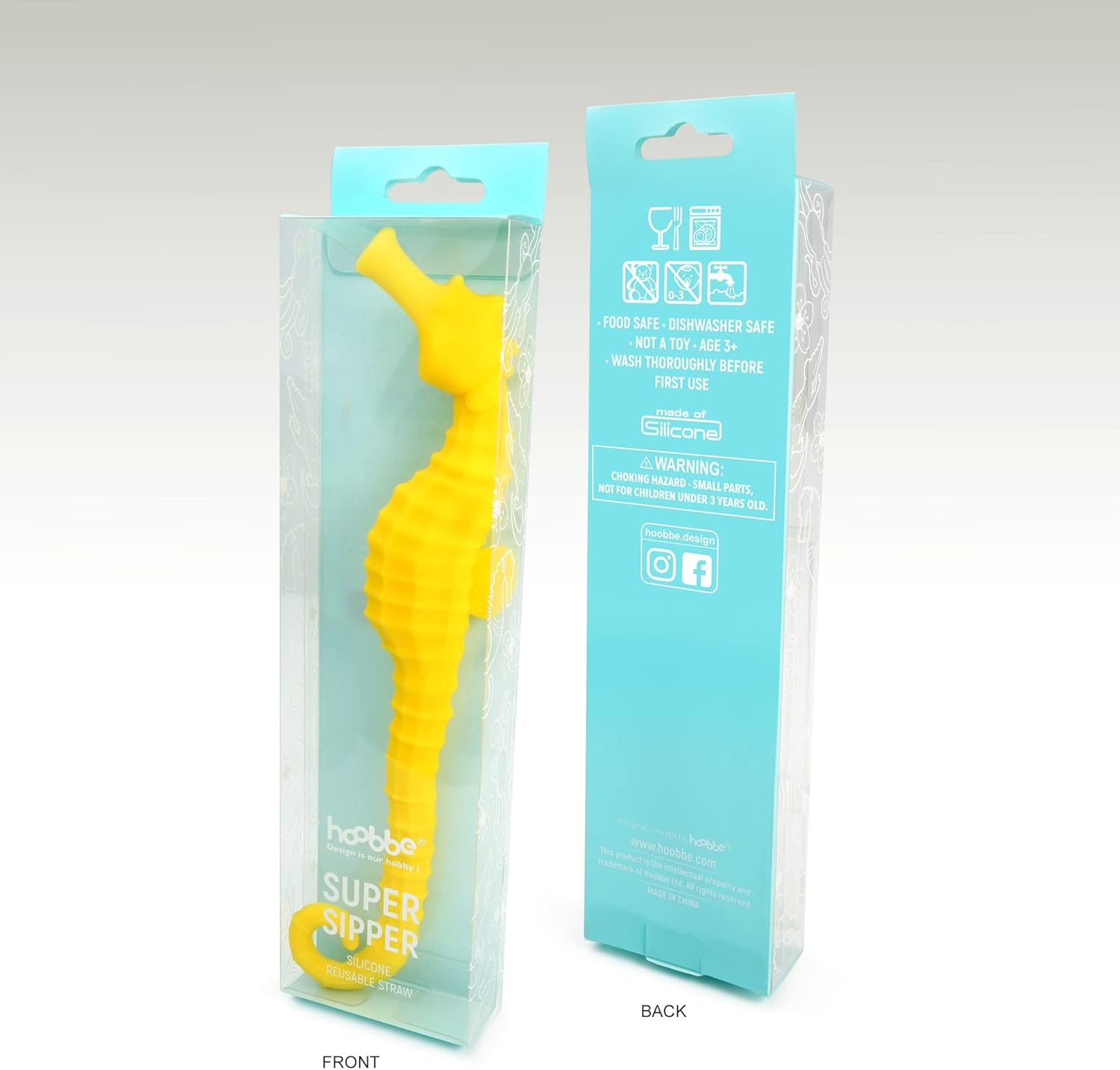 Hoobbe Pajita de animales reutilizable de silicona para niños ...