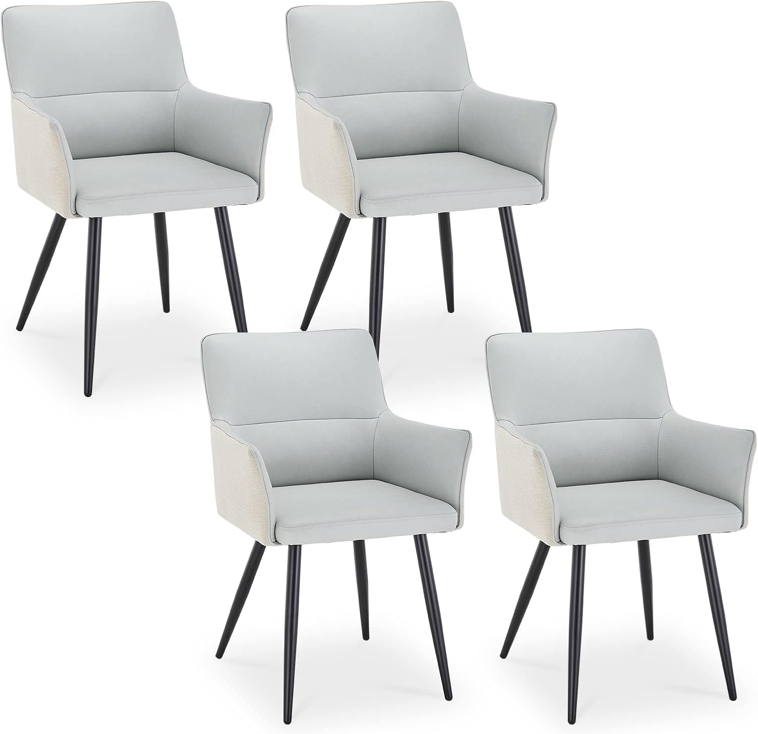 Amazon.com - CLIPOP Kitchen Accent Chairs set of 4, Faux Leather ...