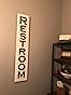 Amazon.com: Vertical RESTROOM Sign | 40" tall x 8" wide | Carved in ...