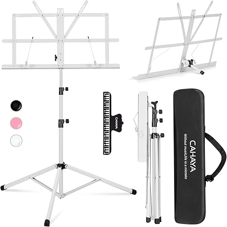 Amazon.com: CAHAYA Sheet Music Stand Folding Portable & Tabletop Music ...