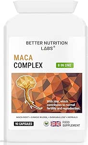 Maca Complex - 8-in-1 Mens’ Herbal Formula with Maca Root, Ginkgo ...