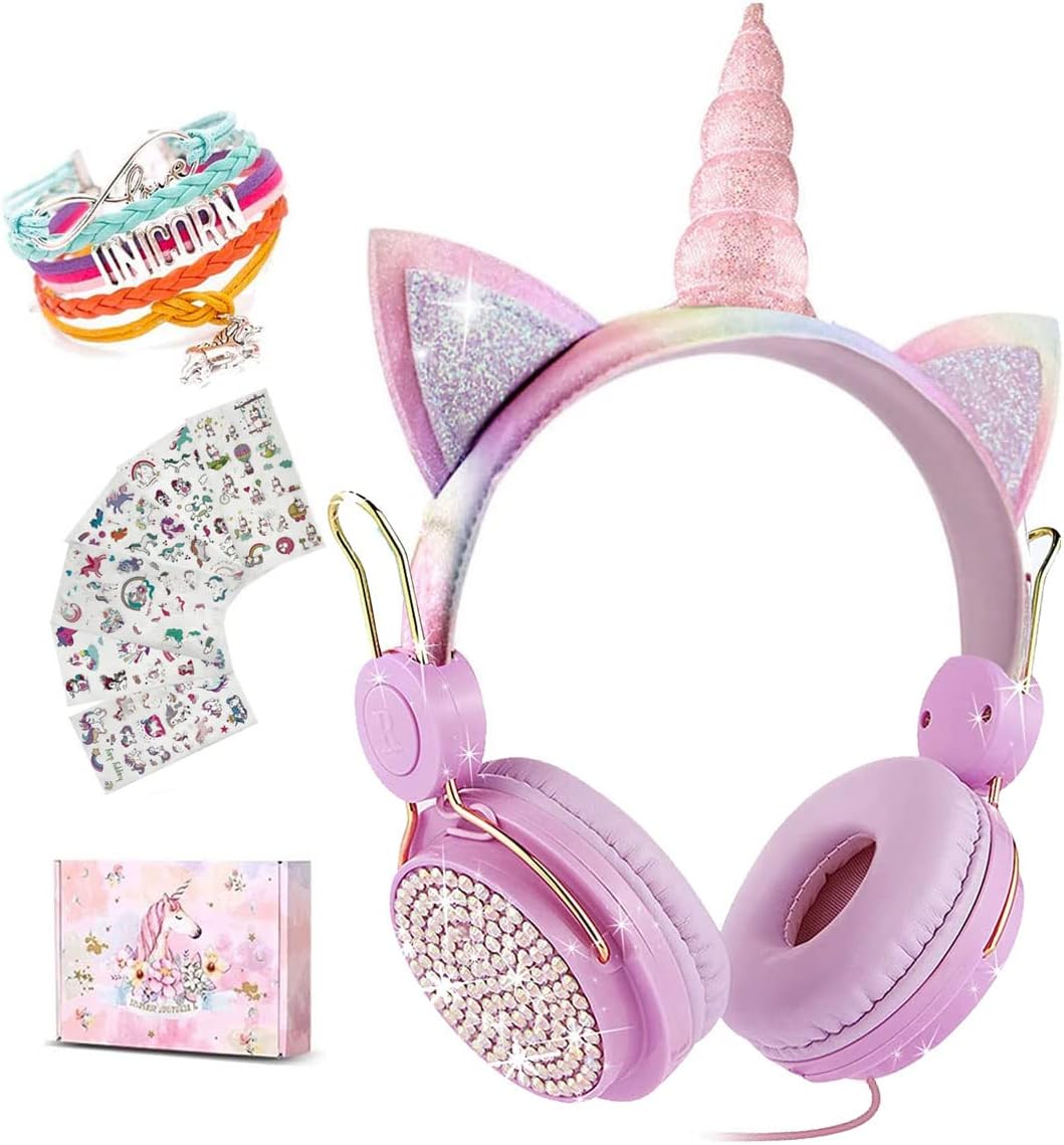 Amazon.com: SVYHUOK Kids Headphones for Girls Children Teens,Cute Cat ...