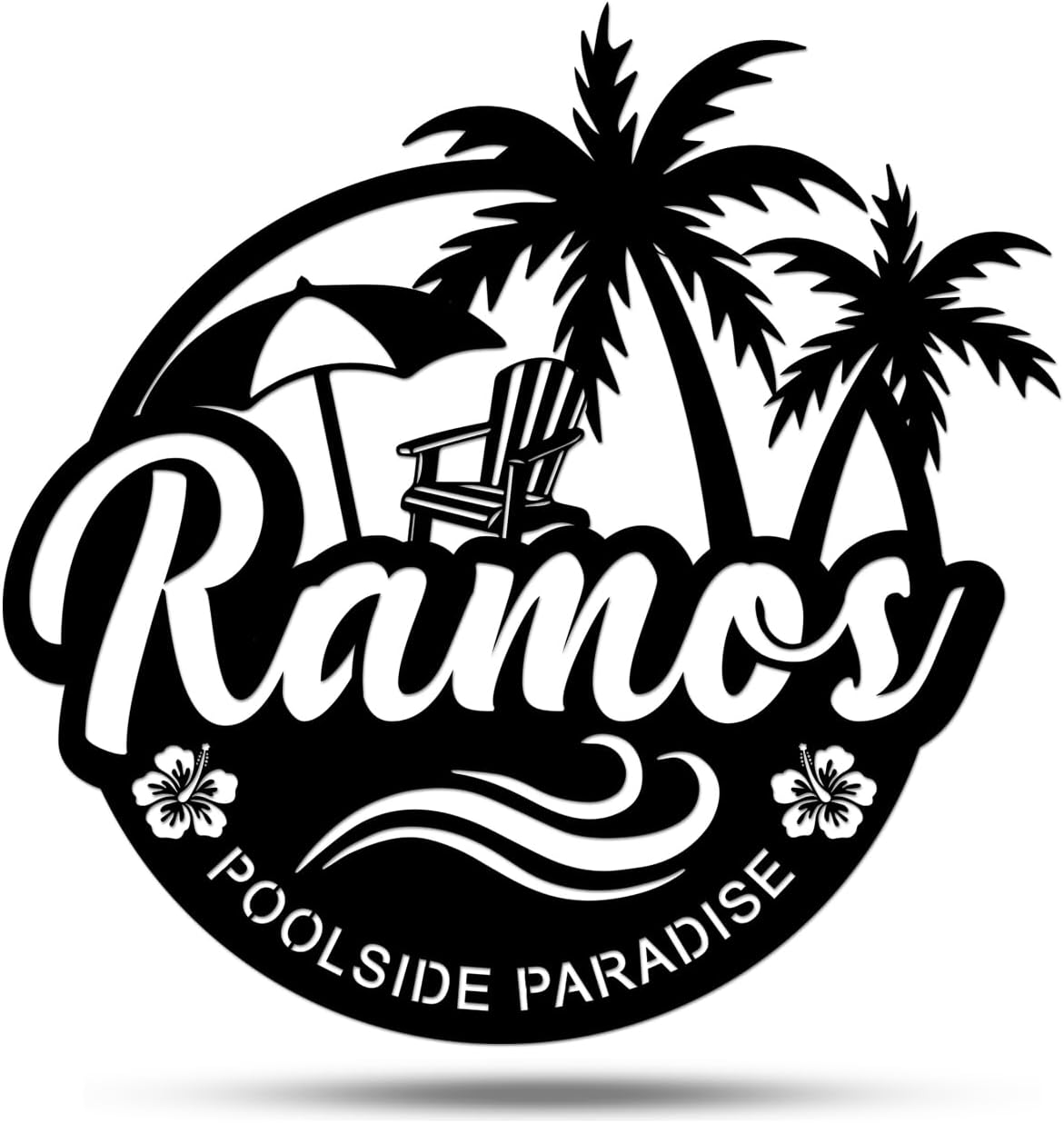 Amazon.com: Custom Poolside Paradise Signs, Pool Signs, Summer Backyard ...