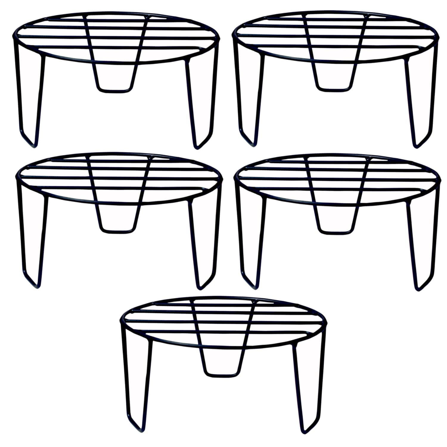 Kyari Robust Build V-Shape Iron Planter Stand, Sturdy Rust-Free Powder ...
